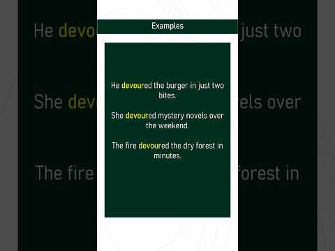 devour # Expand Your English Vocabulary