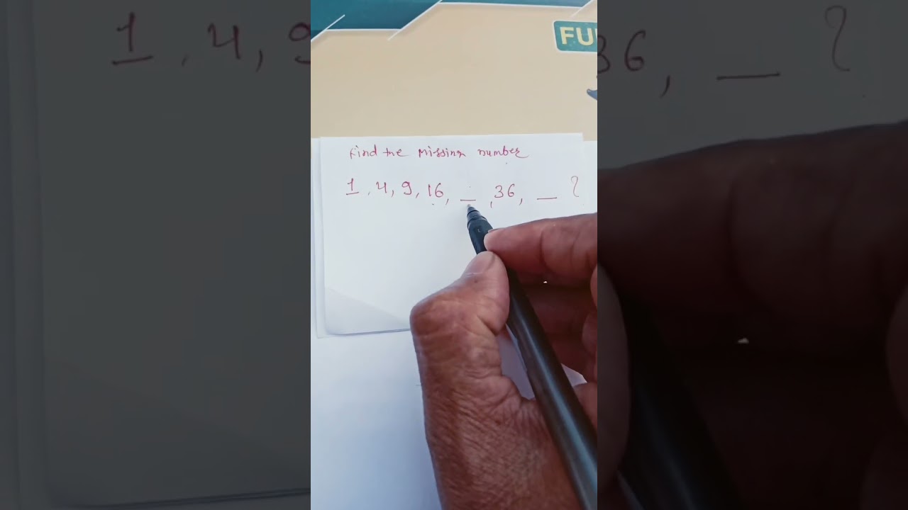 1, 4,9,16,.....,36 ,.......?