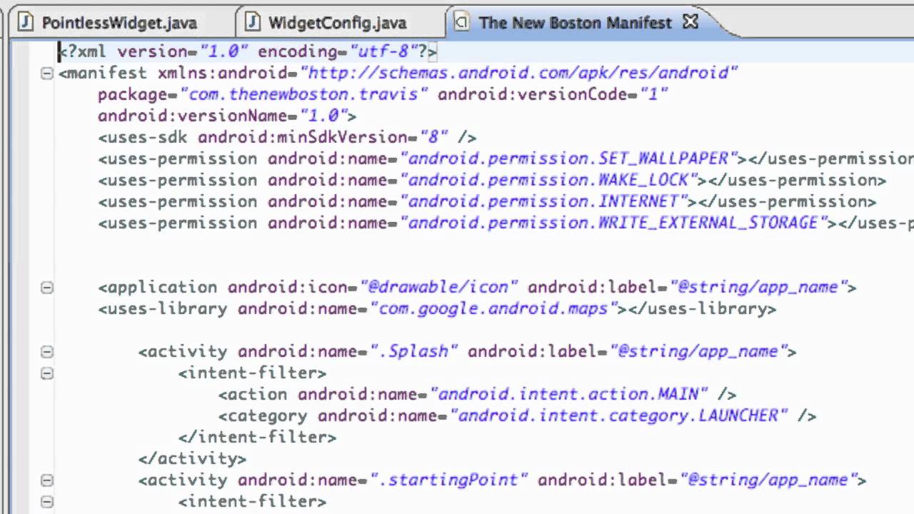 Android Application Development Tutorial - 160 - Creating a Widget receiver