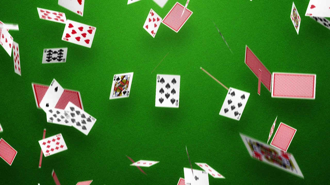 Playing Cards Falling - HD Video Background Loop
