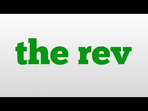 the rev meaning and pronunciation
