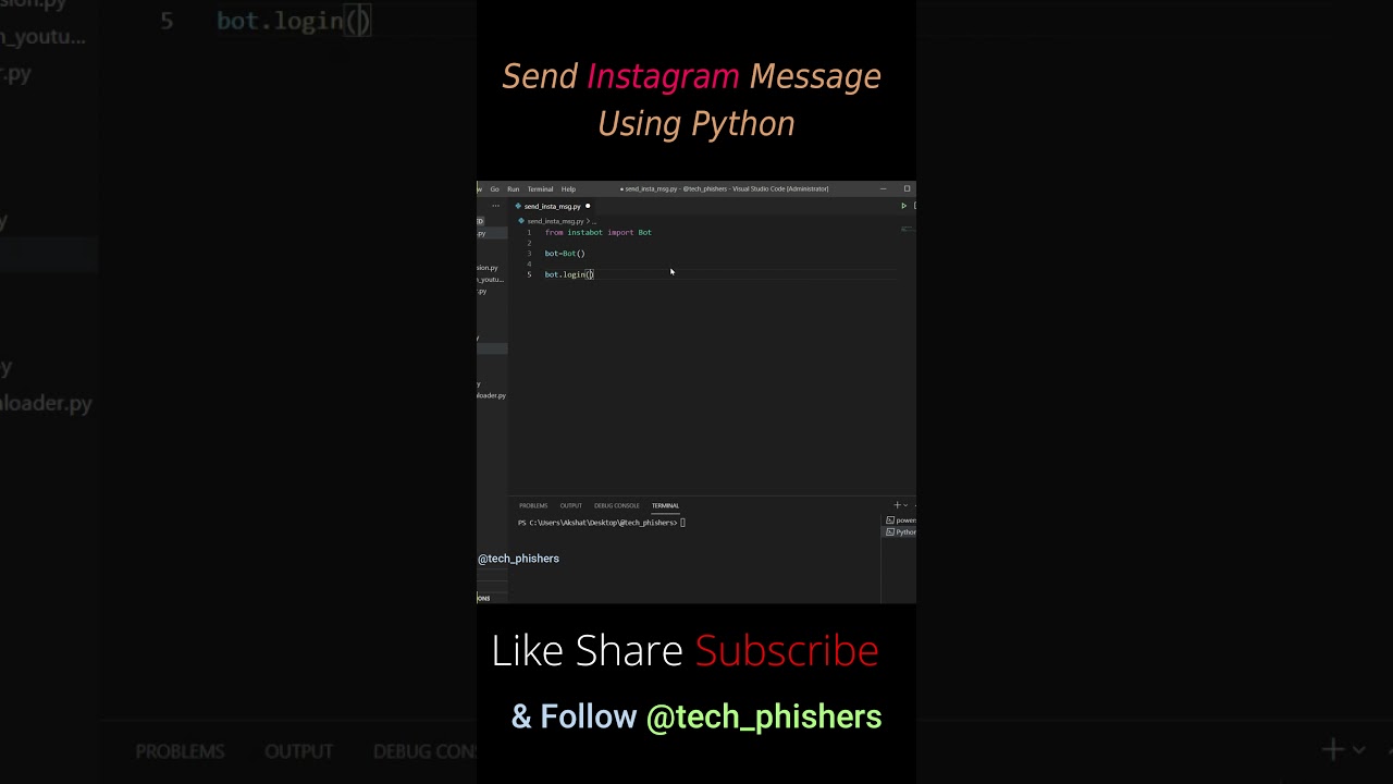 Send Instagram Messages using Python