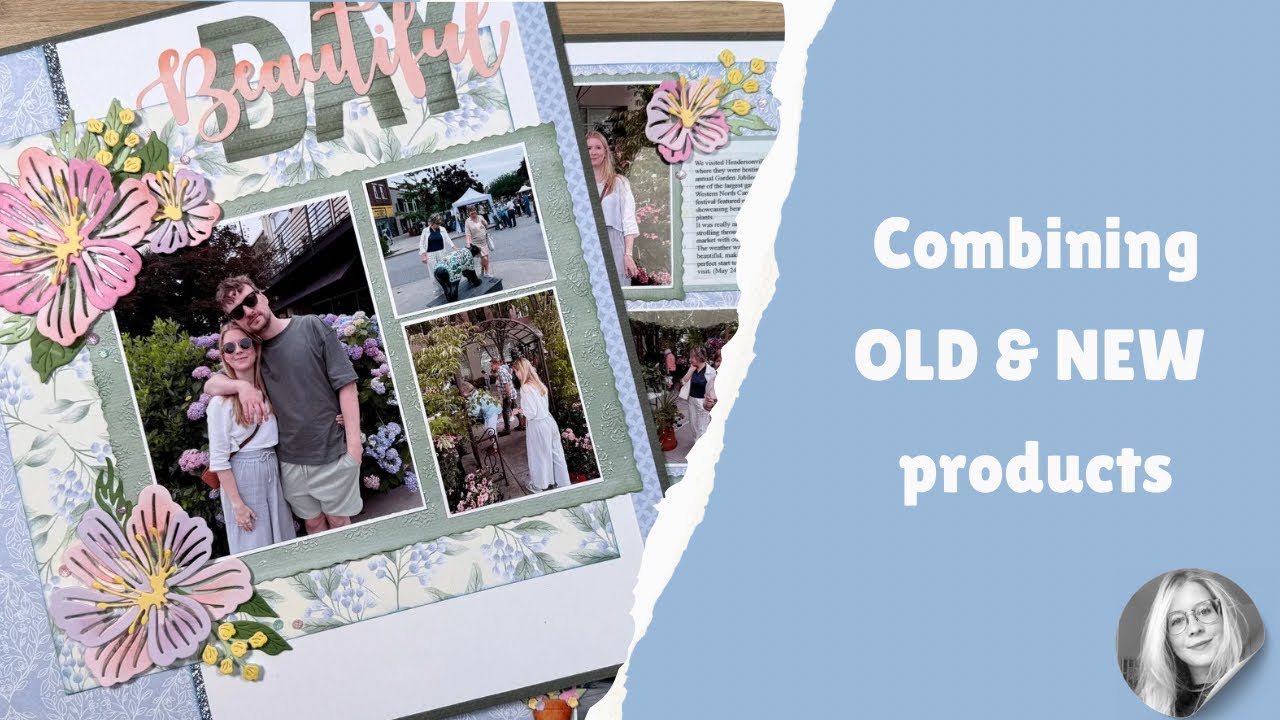 Stashbusting Meets New Products | Creating a Spring Scrapbook Layout 🌸