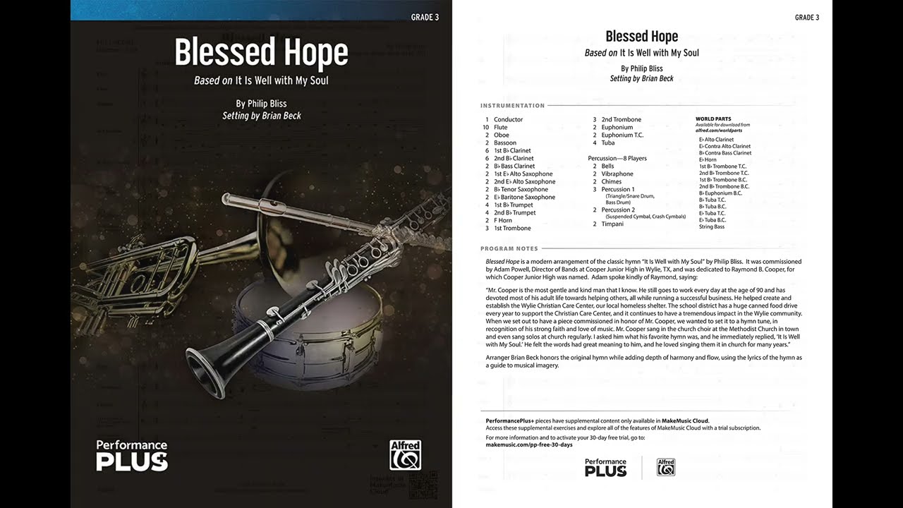 Blessed Hope, arr. Brian Beck  – Score & Sound