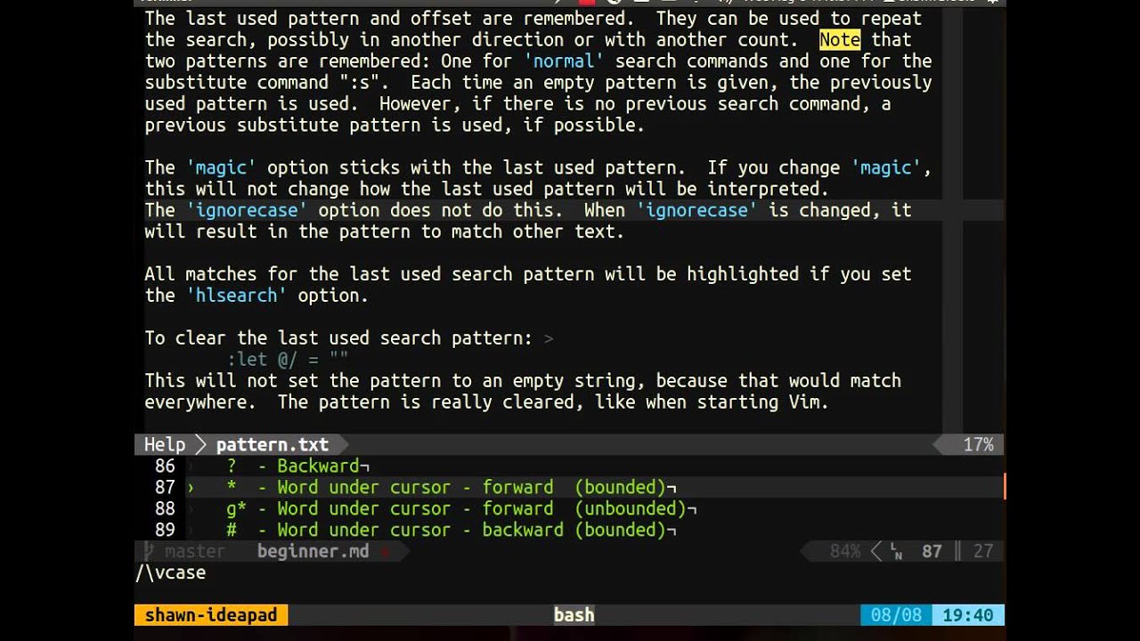 Vim Training Class 1 - Basic motions and commands