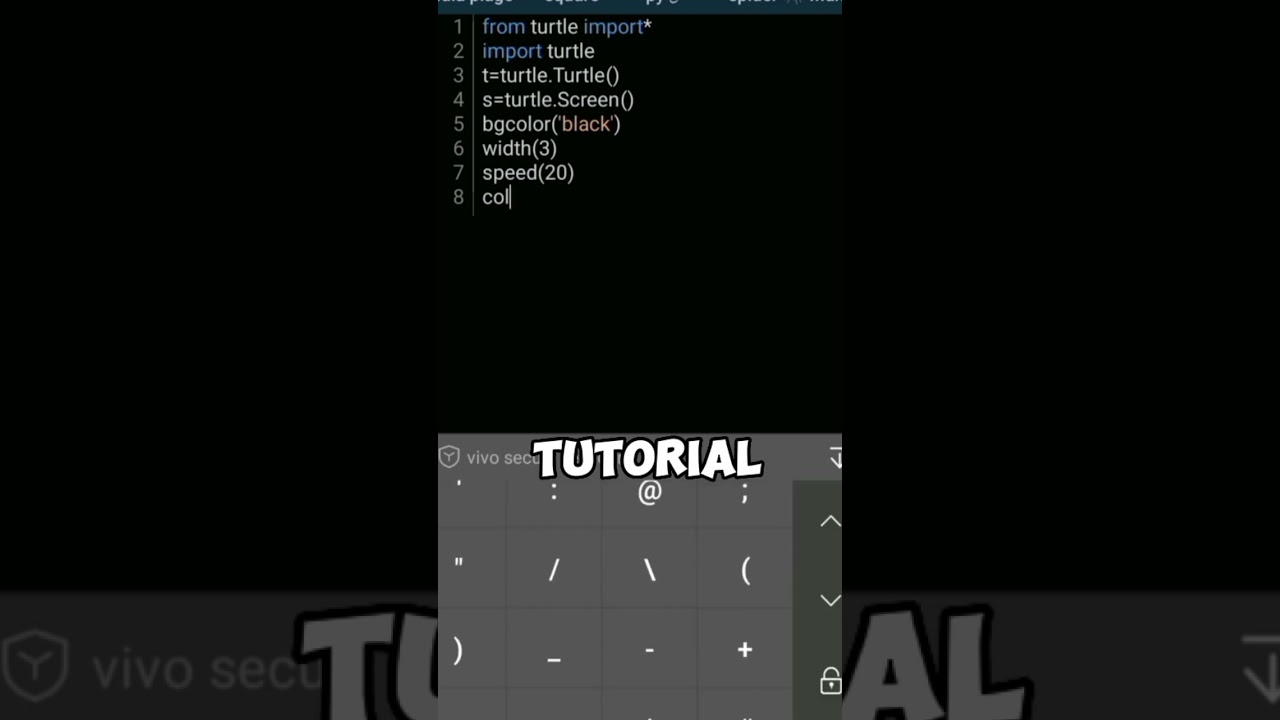 Python turtle code | Beautiful design using python pydroid 3 app | python tutorial