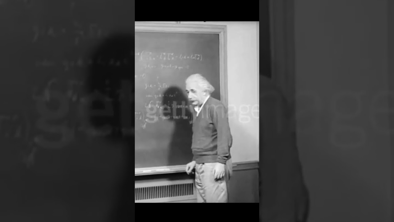 A rare video of Albert Einstein deriving E = mc^2 !!!