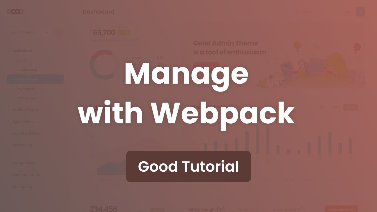 Manage with Webpack - Good Admin Dashboard Template