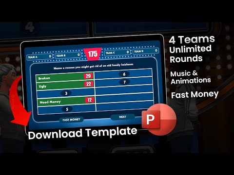 Download FAMILY FEUD PowerPoint Template | Customisable & Interactive Quiz Game