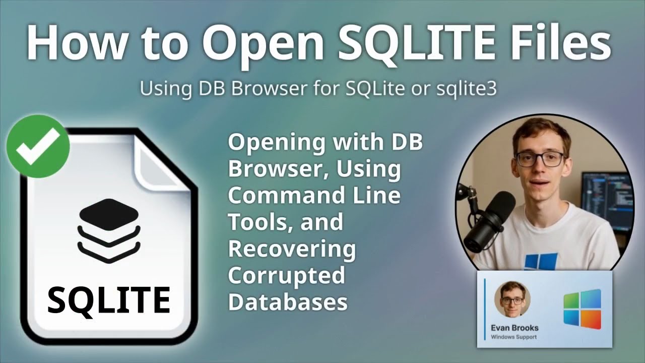 How to Open SQLITE Files (DB Browser for SQLite or sqlite3)