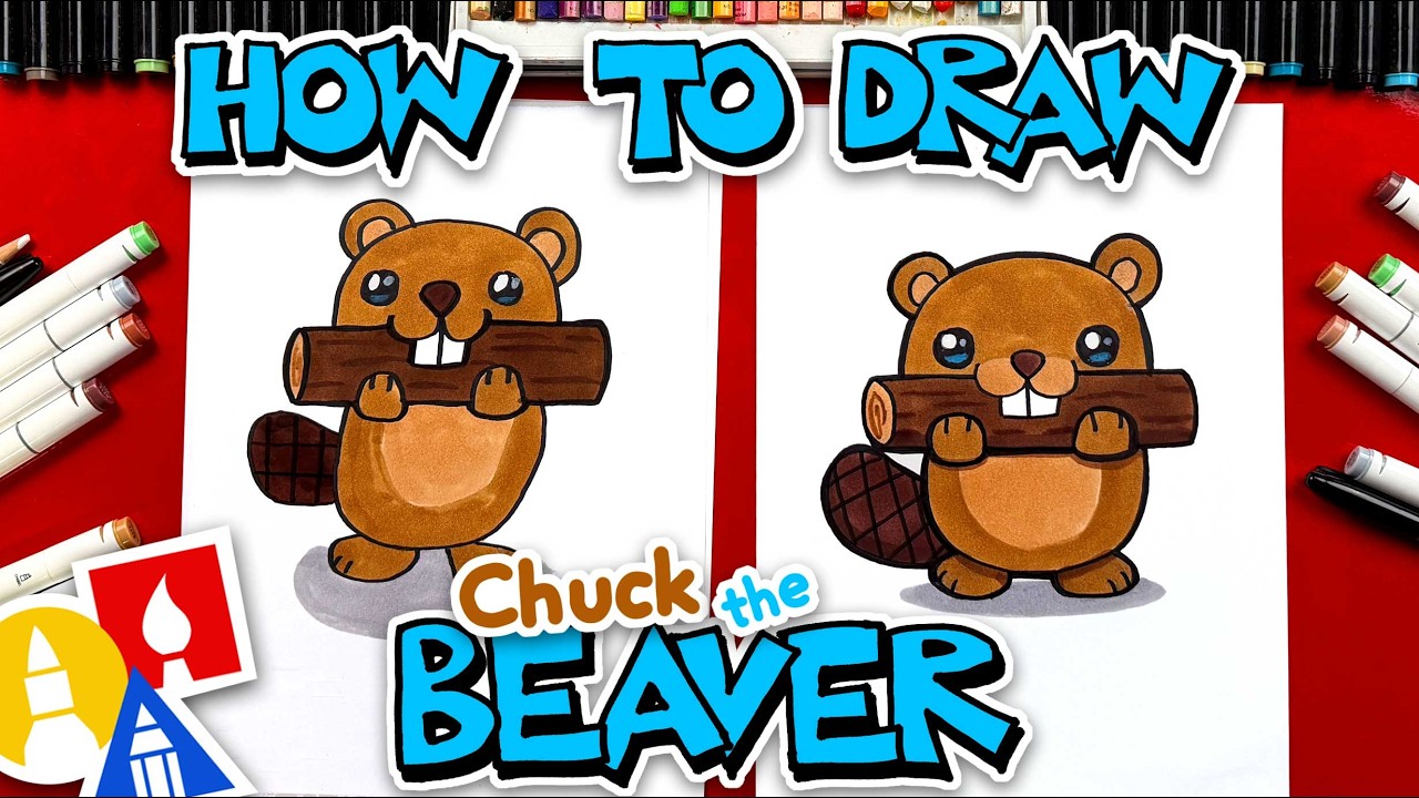 How To Draw Chuck The Beaver