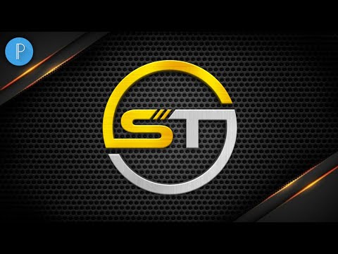S T Logo Design PixelLab | How to Make Professional Logo in PixelLab | Abduke Design