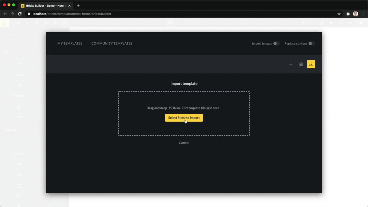 Bricks Academy - Template Library