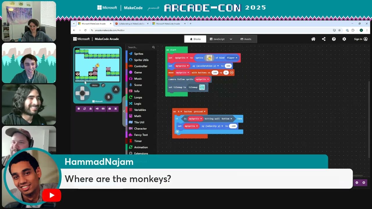 Collaborating in MakeCode Arcade (Arcade-Con 2025)