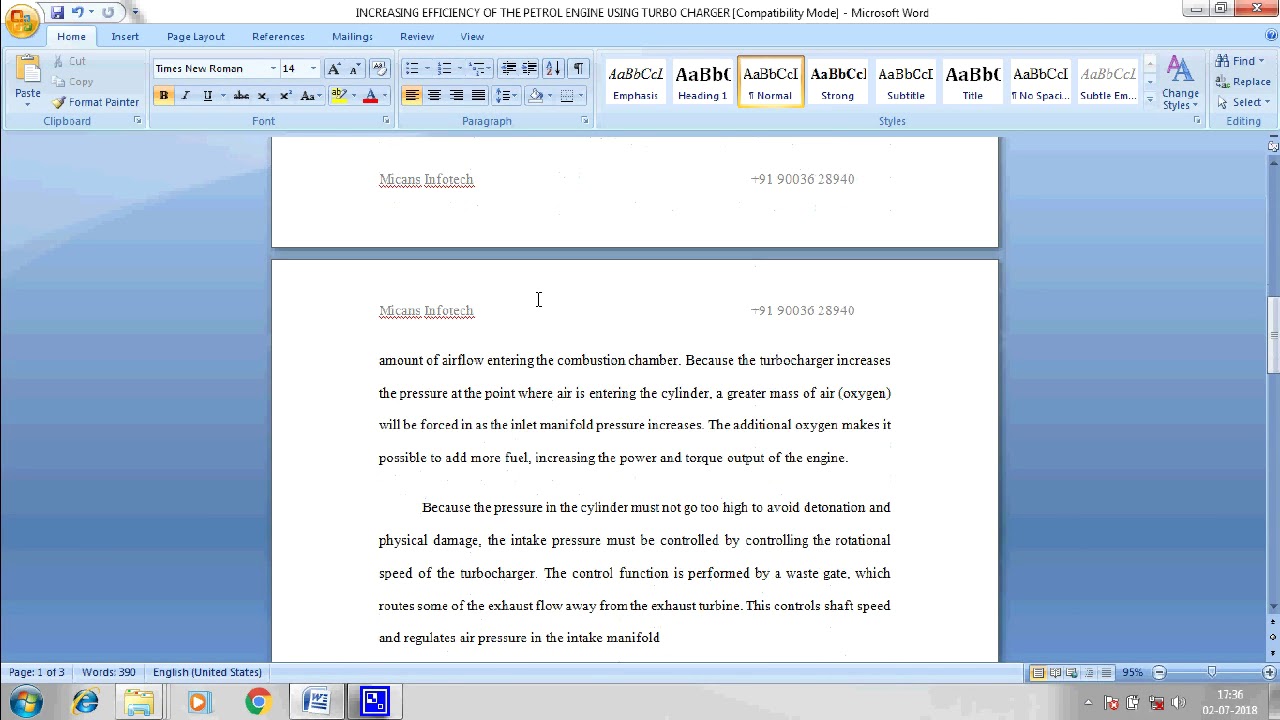 DESIGN AND FABRICATION OF INCREASING EFFICIENCY OF THE PETROL ENGINE USING TURBO CHARGER