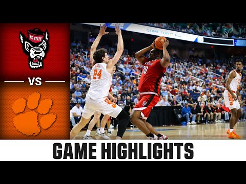 NC State vs. Clemson 2023 New York Life ACC Men's Basketball Tournament Highlights