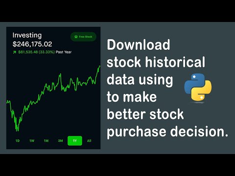 Download historical stock data from Yahoo Finance using Python