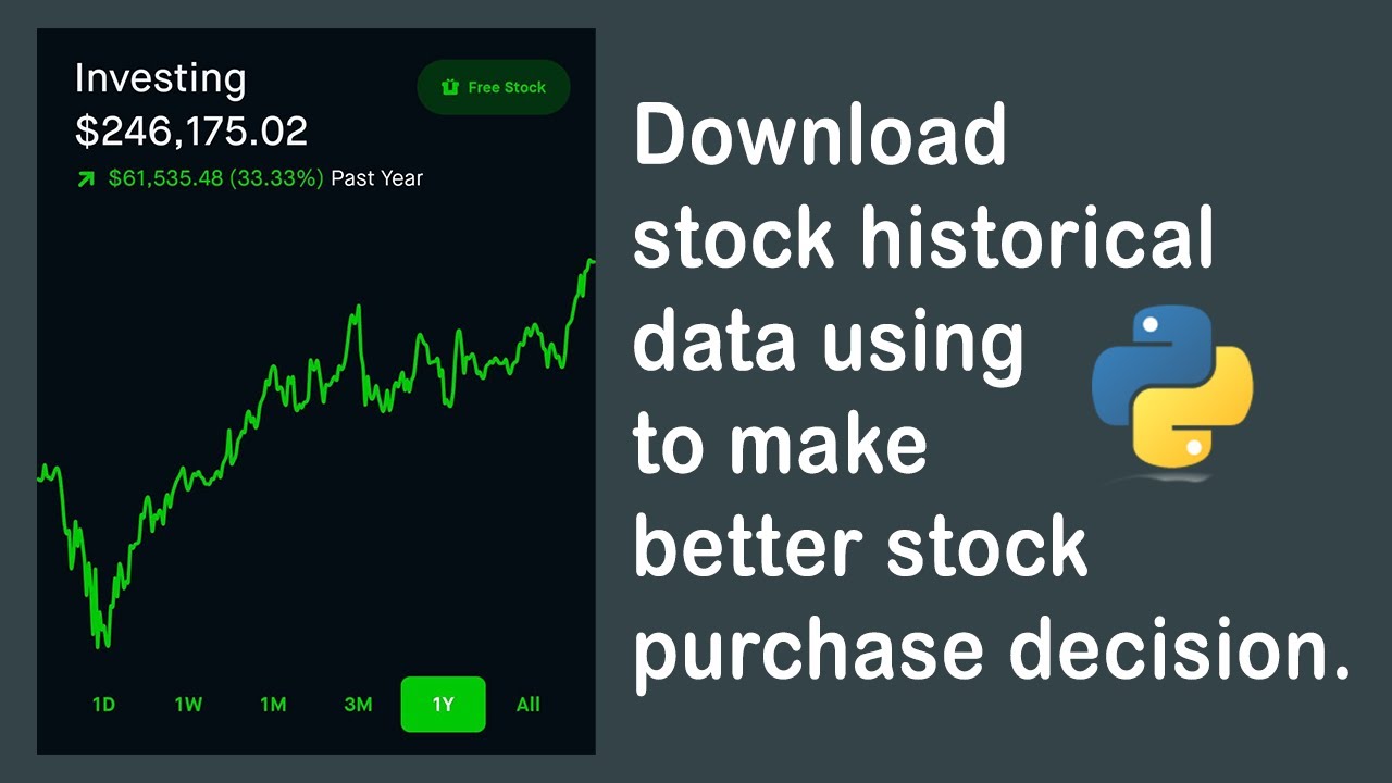 Download historical stock data from Yahoo Finance using Python