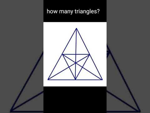 how many triangles are there? #quiz #triviatricks #mathexam #mathquiz #puzzle #mathtest #questions