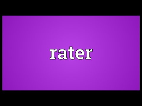 Rater Meaning