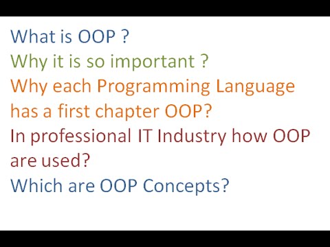 Why to Learn Object Oriented Programming ? Why it is so Important?