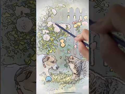 drawing cats and dogs #shorts