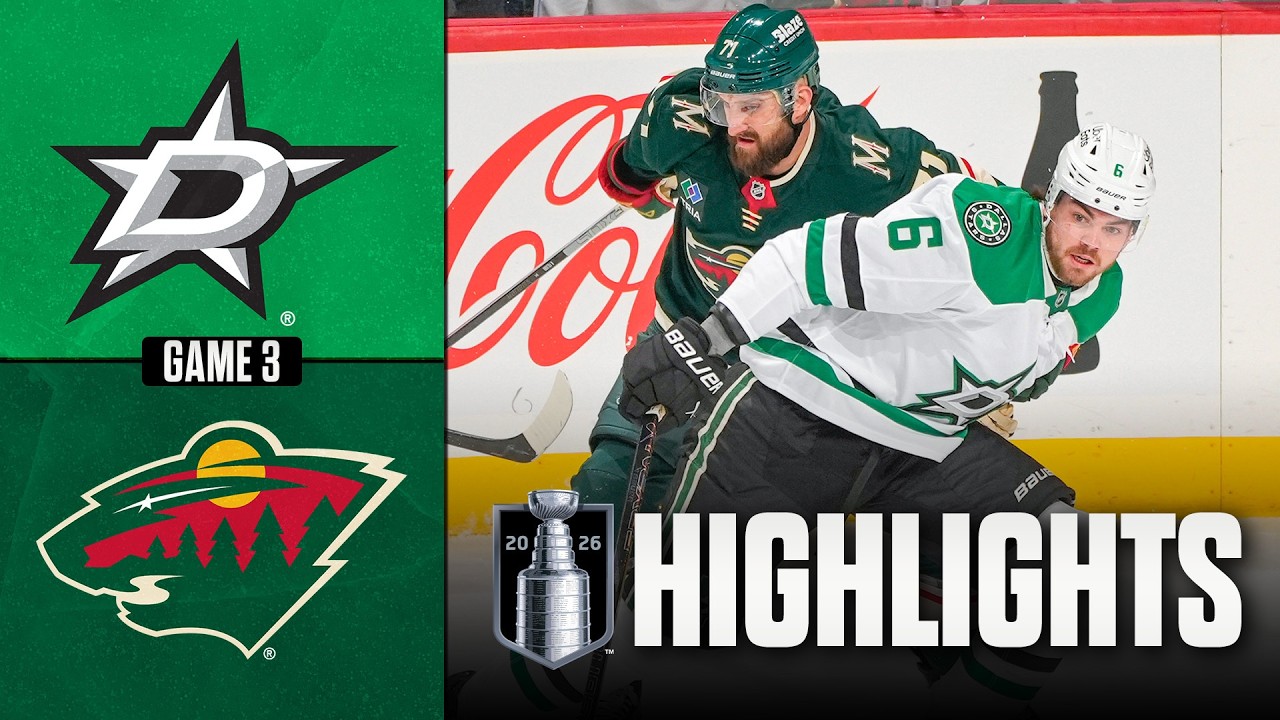 Stars vs. Wild | NHL Playoff Highlights |  Game 3 | April 22, 2026