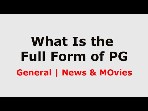 What is the Full Form of PG
