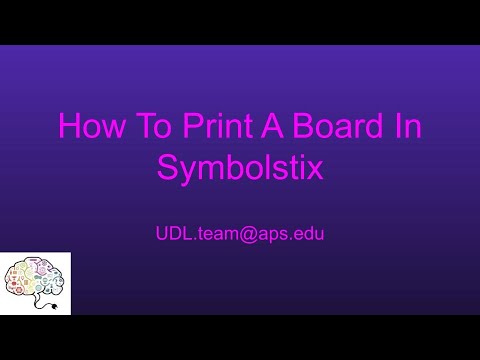 How To Print A Board In Symbolstix