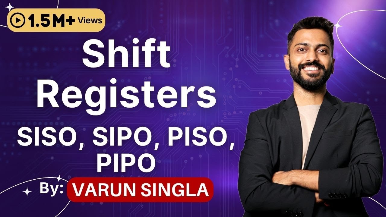 Lec - 48: Shift Registers | SISO, SIPO, PISO, PIPO