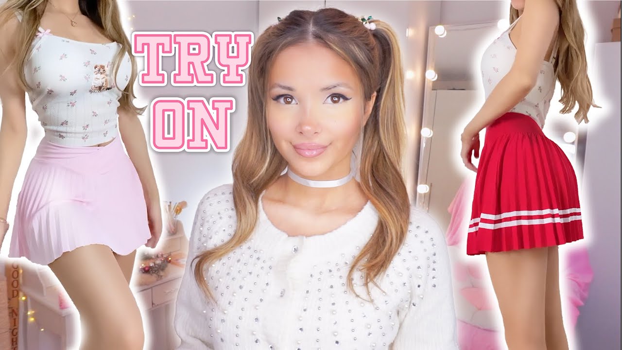 TENNIS MINI SKIRTS ౨ৎ holly try on haul ⋆｡˚