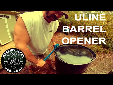 How you should safely cut the top off a 55 gallon steel drum (with Uline Barrel Opener)
