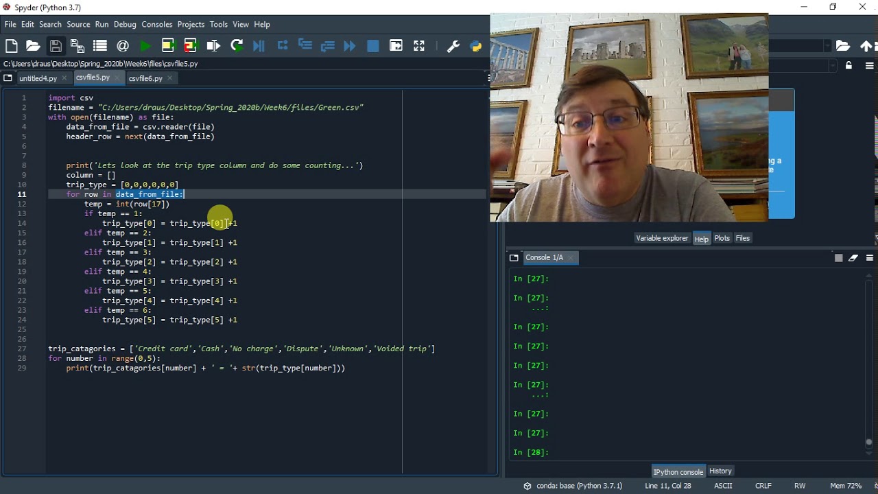 Processing and graphing data from CSV files in Python