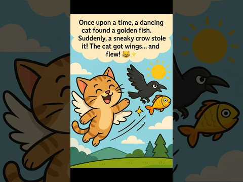 "Flying Cat vs Sneaky Crow 🐱🐦 | Funny Animal Short Story | Cartoon for Kids" #kidscontent