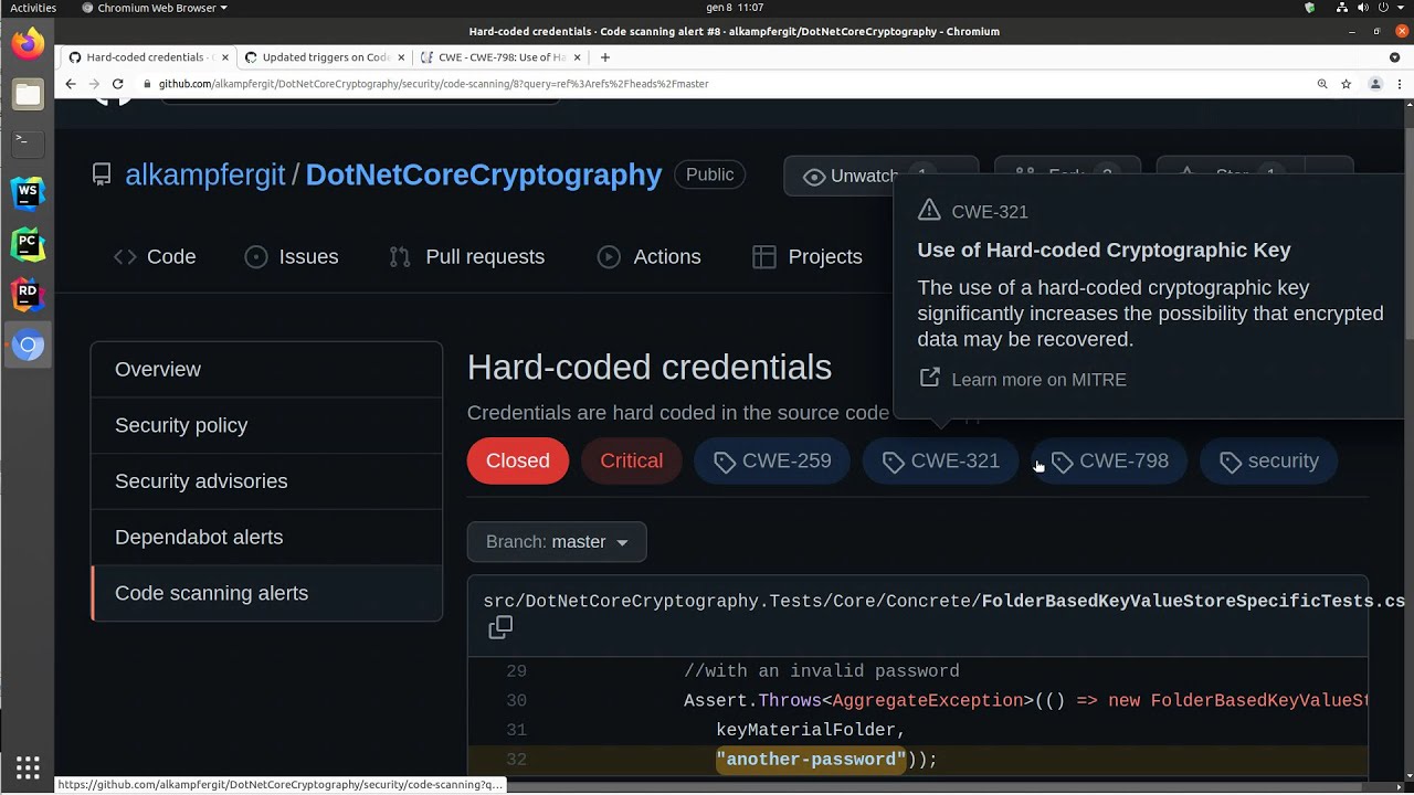 Perform Security Code Analysis in GitHub with CodeQL and GitHub actions