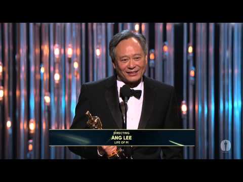 Ang Lee winning the Oscar® for Directing "Life of Pi"