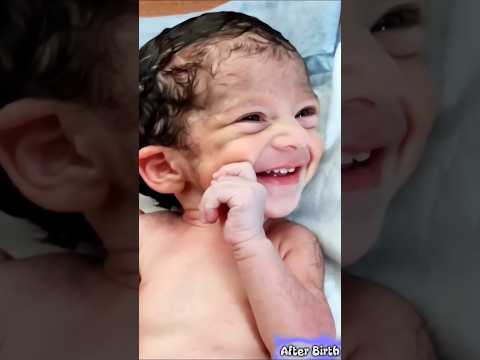 Cutest and Rare Moments of Adorable Newborn Baby Smile on Birthday After First Cry #cutesmiles