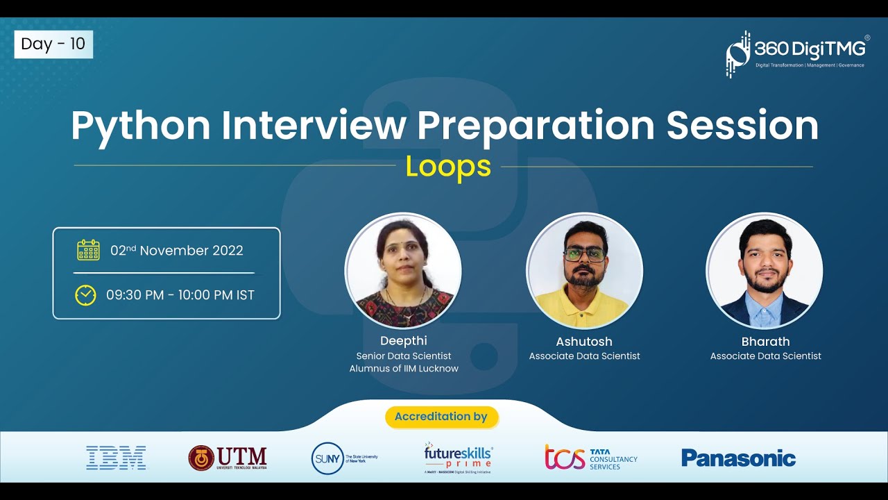 Python Interview Preparation Session | Loops | Day 10 | 360DigiTMG