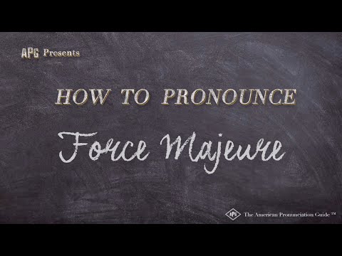How to Pronounce Force Majeure (Real Life Examples!)
