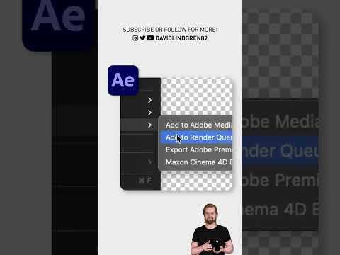 How to export with transparent background from After Effects #Shorts