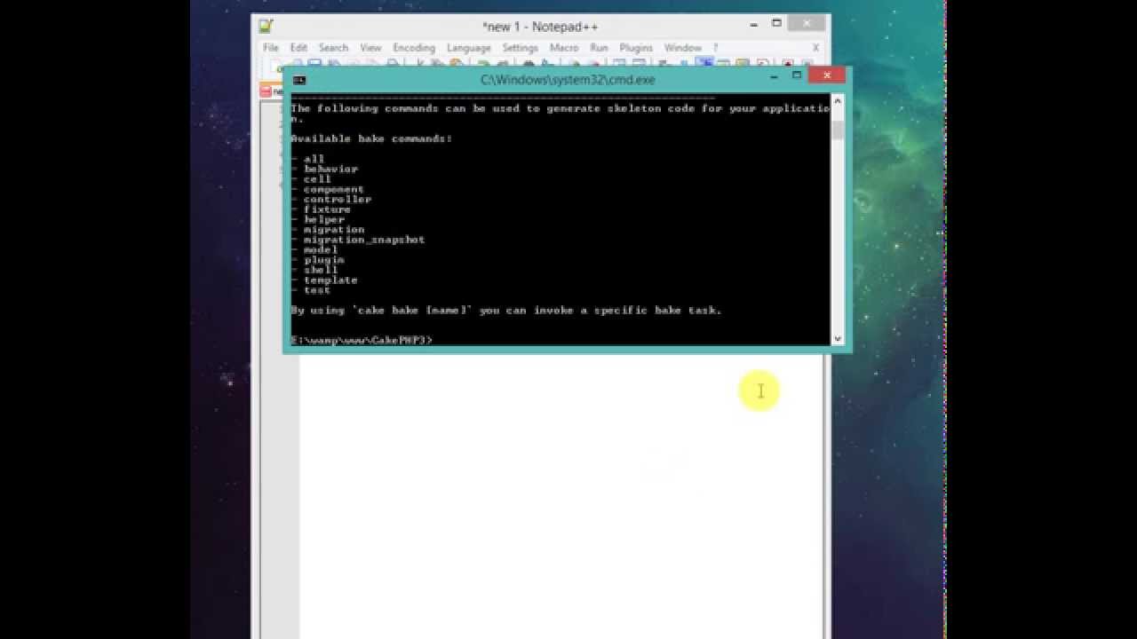 How to console cakephp 3 on windows