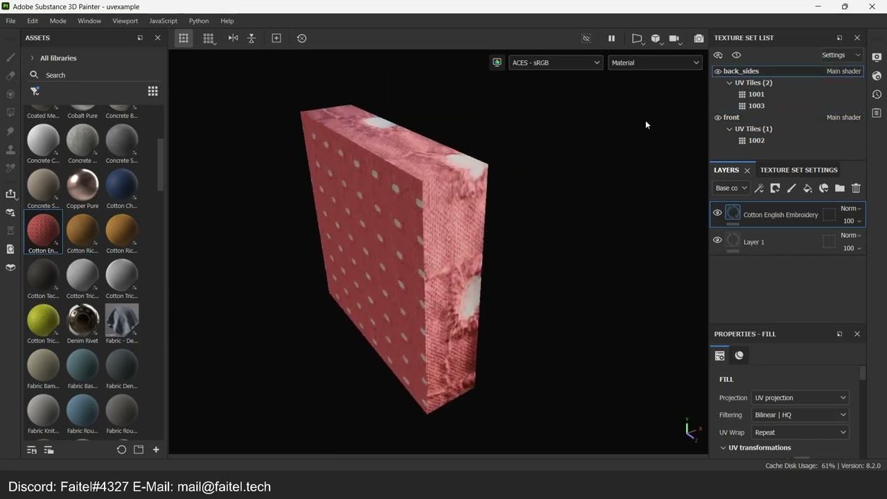 UV UDIMS EXAMPLE (H19.5 Modeler - OD Tools - Substance Painter - MaterialX - Karma)