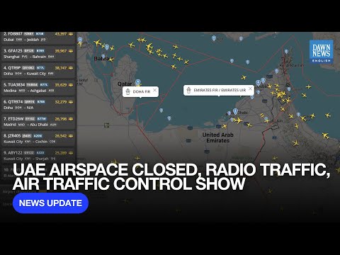 UAE Airspace Closed, Radio Traffic, Air Traffic Control Show | Dawn News English