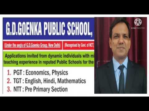 GD GOENKA SCHOOL VACANCIES 2022 I PGT TGT PRT I SALARY UP TO 50,000.