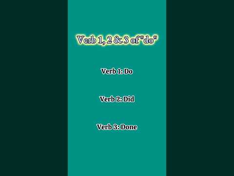 Verb 1, 2 & 3 of "do" #english #belajarbahasainggris #grammar #bantusubscribe #share #like