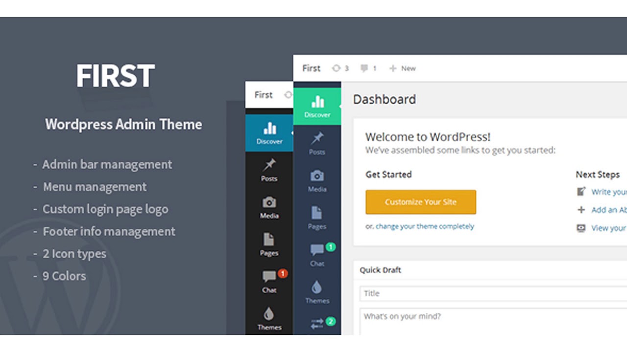 First - Wordpress Admin Theme | Codecanyon Scripts and Snippets