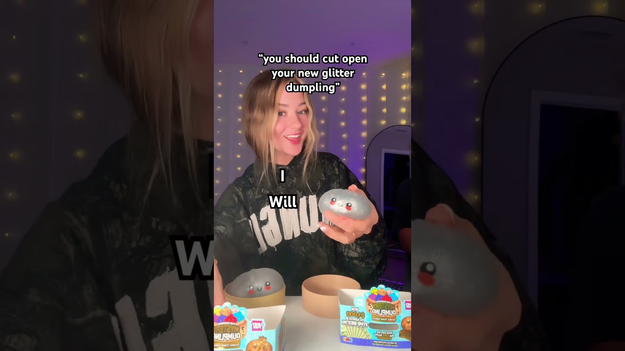 golden dumpling or glitter dumpling? #squishy #haul #diy