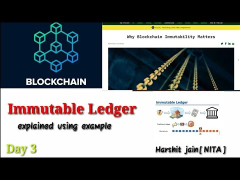 Immutable Ledger| Blockchain | Day 3 |Harshit jain[NITA]