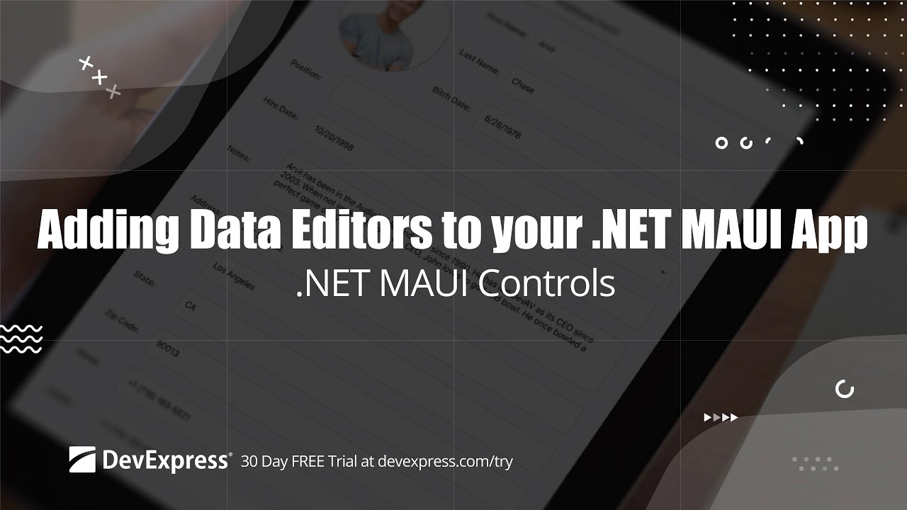 Adding Data Editors to Your .NET MAUI App