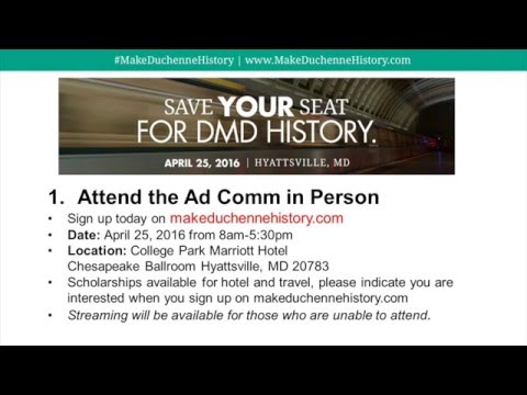 How You Can Participate in the Sarepta Ad Comm
